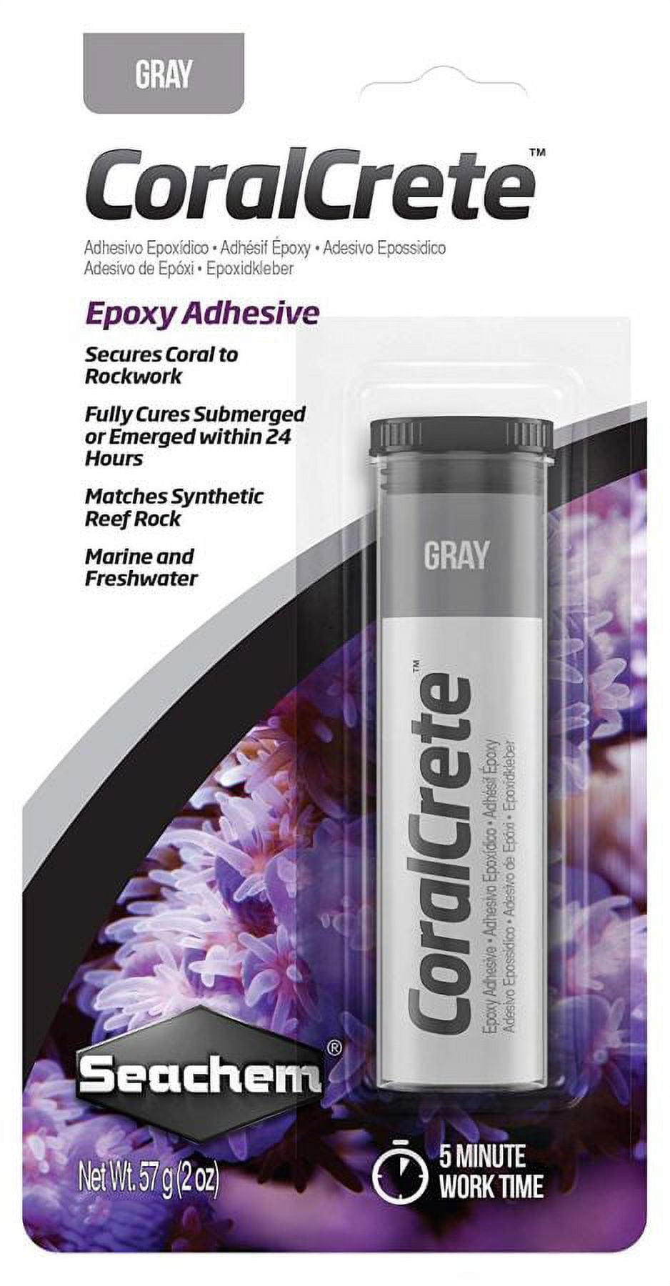 Seachem CoralCrete Gray Epoxy Adhesive [Aquarium, Sealants & Silicone ...