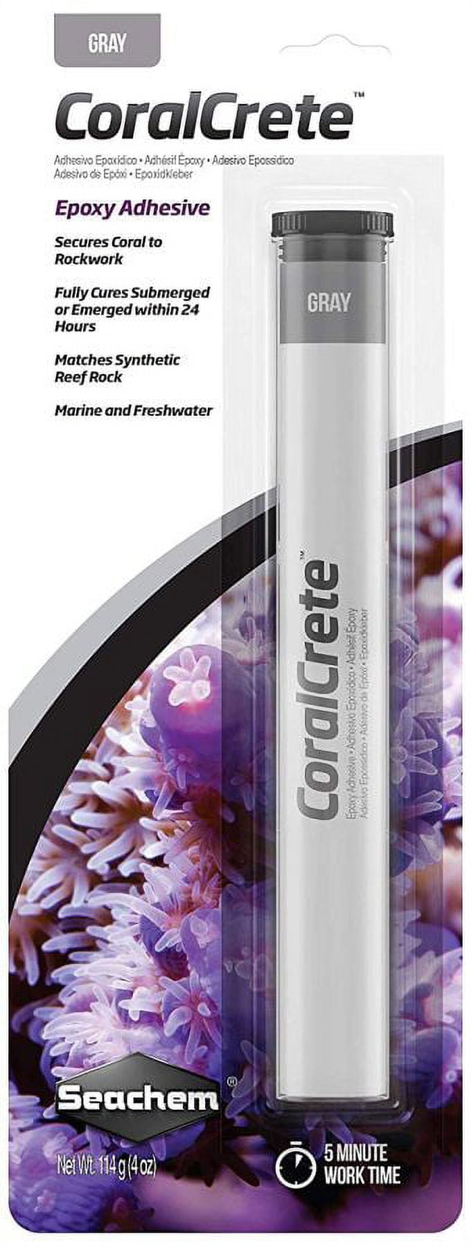 Seachem CoralCrete Gray Epoxy Adhesive [Aquarium, Sealants & Silicone ...