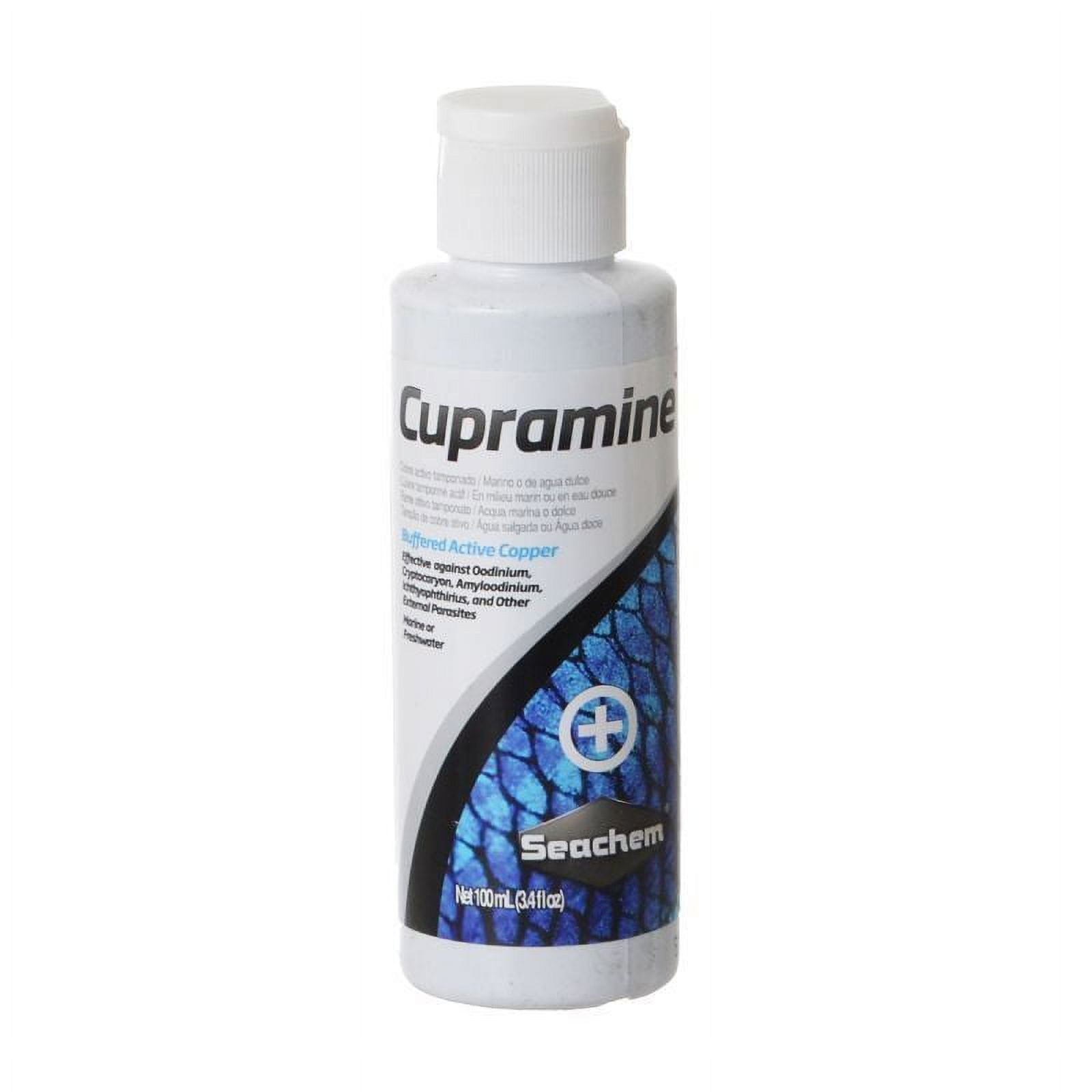 Seachem Cupramine [Aquarium, Medications FW & SW] 3.4 oz - Walmart.com