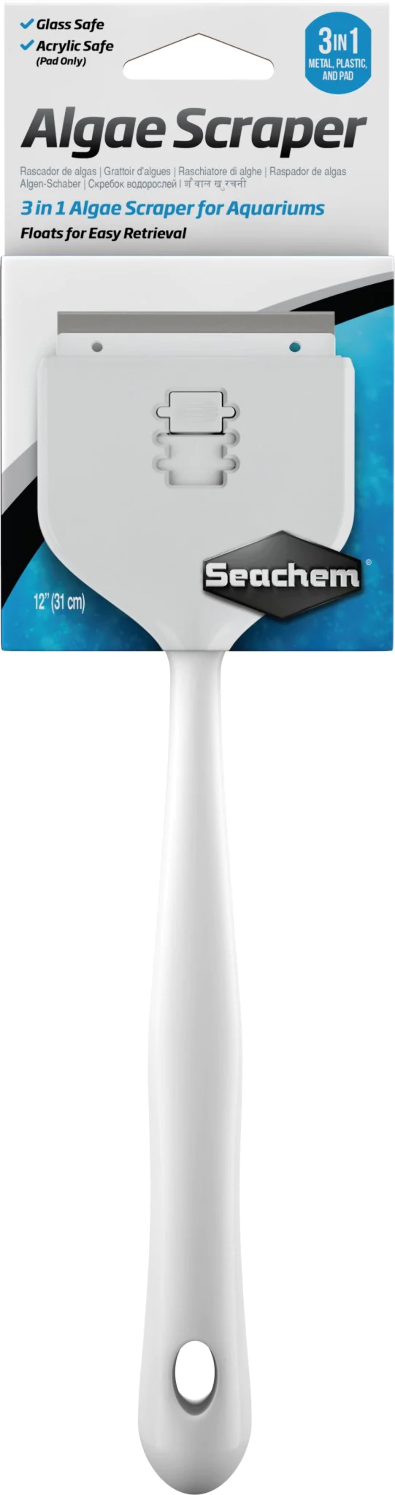 Seachem Laboratories Algae Scraper For Glass & Acrylic Aquariums ...