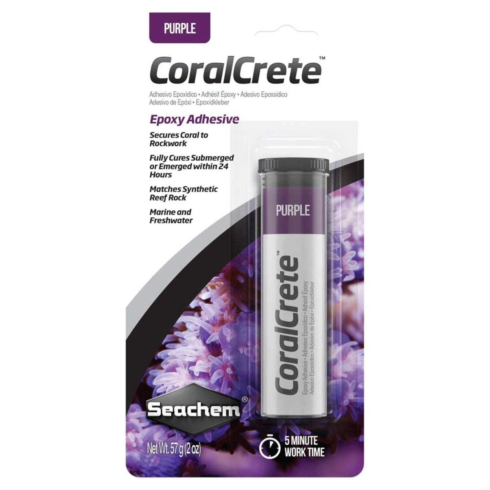 Seachem CoralCrete Purple Epoxy Adhesive - 2 oz - Walmart.com