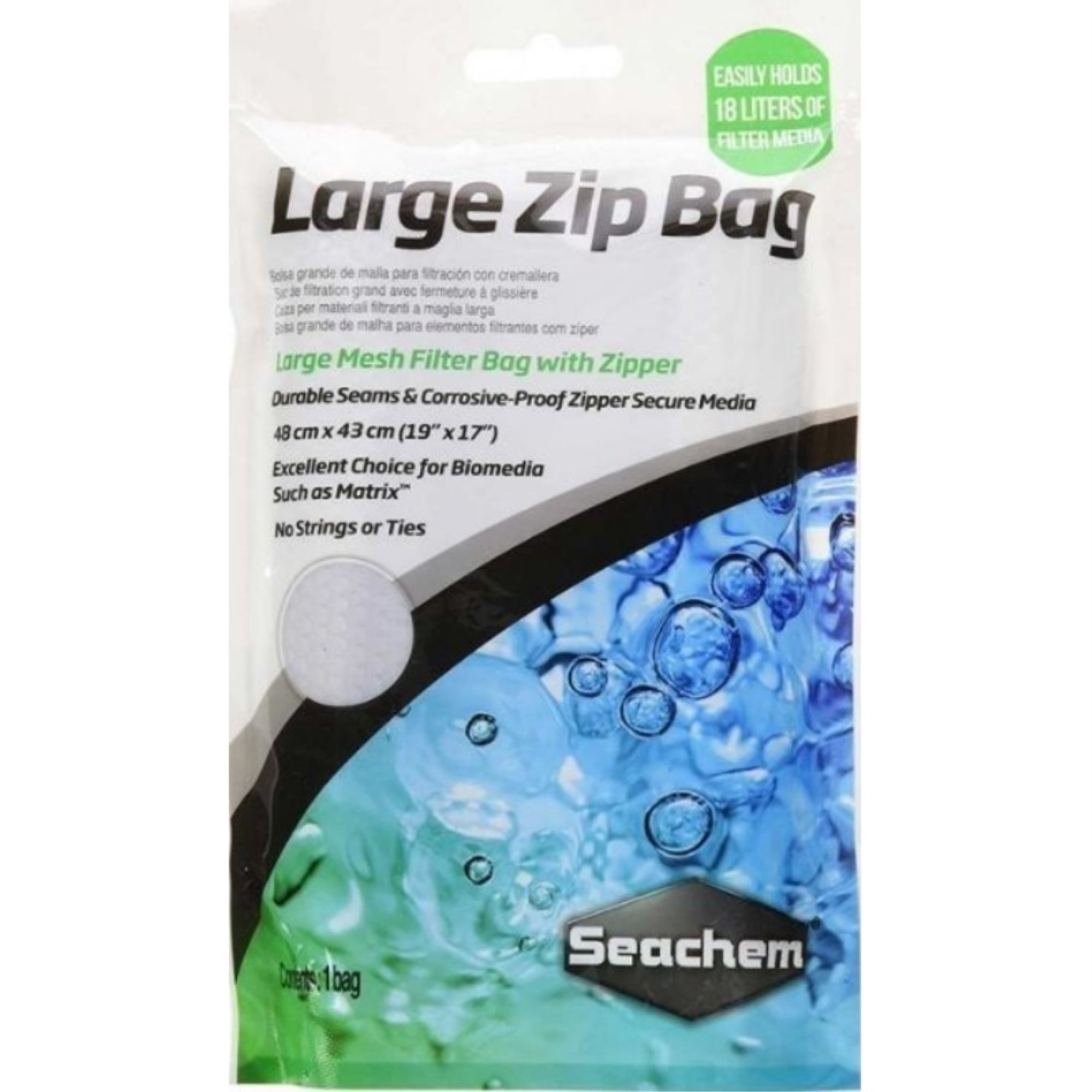 Seachem Large Mesh Zip Bag - (19"L x 17"W) - Walmart.com