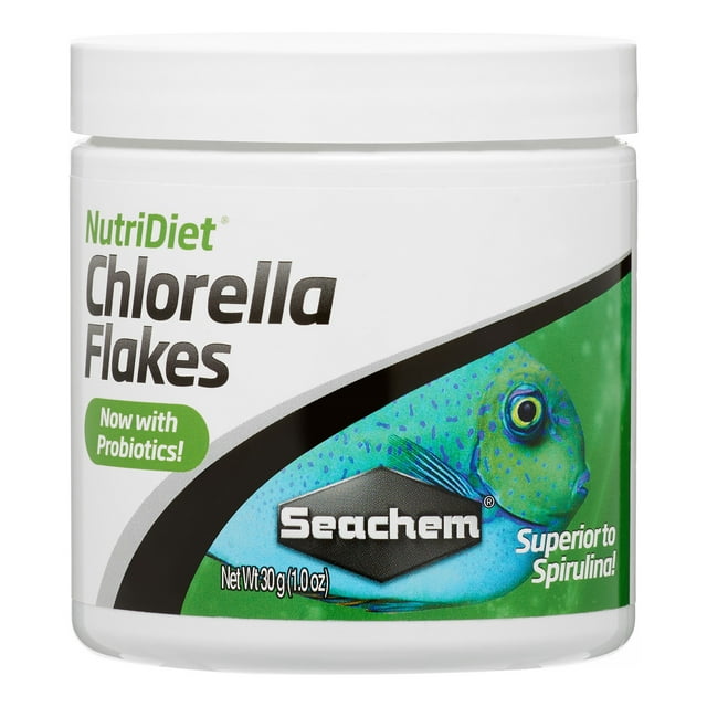 Seachem NutriDiet Chlorella Flakes Freshwater Marine Fish Food, 1 Oz ...