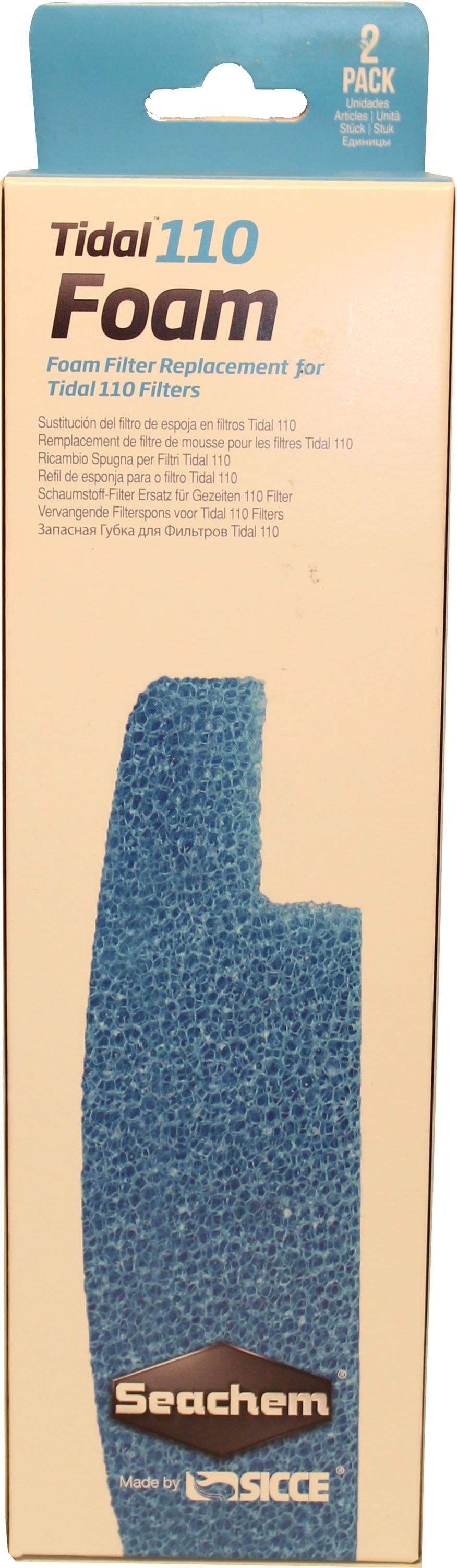 Seachem Tidal 110 Foam Filter Replacements, 2 Ct - Walmart.com