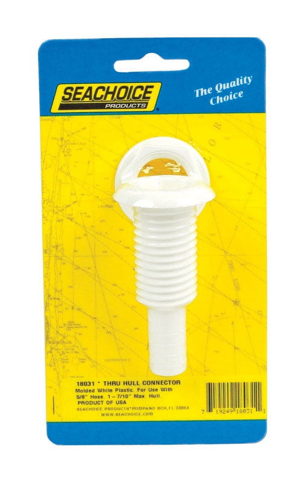 Seachoice 18031 0.63 in. Thru Hull Connector White - Plastic - Walmart.com