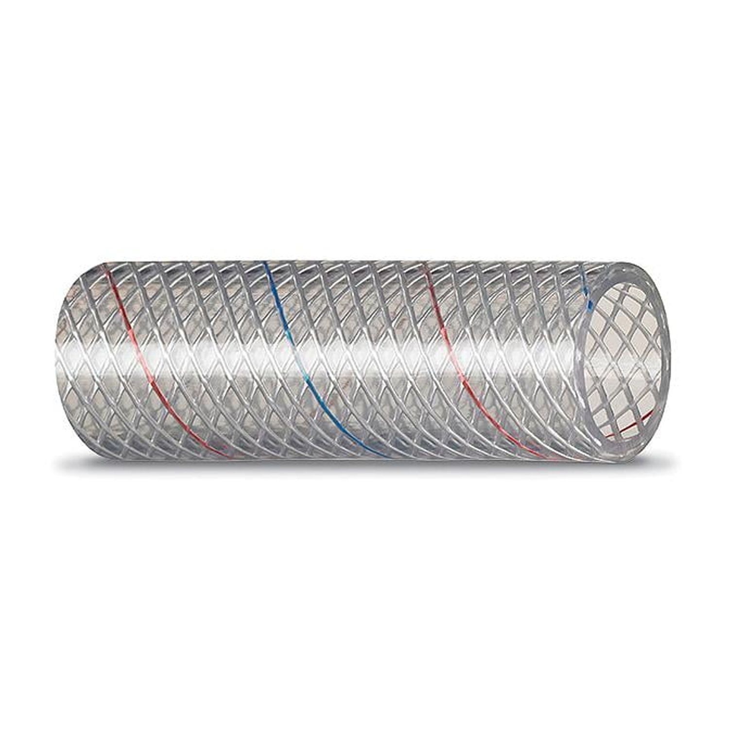 Seachoice 23541 Clear Reinforced PVC Tubing w/Red & Blue Tracer - 162 ...