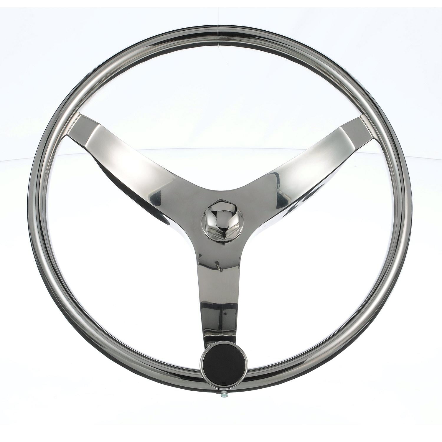 Seachoice 3 Spoke Sports Steering Wheel w/ Turning Knob, Fits 3/4-In ...