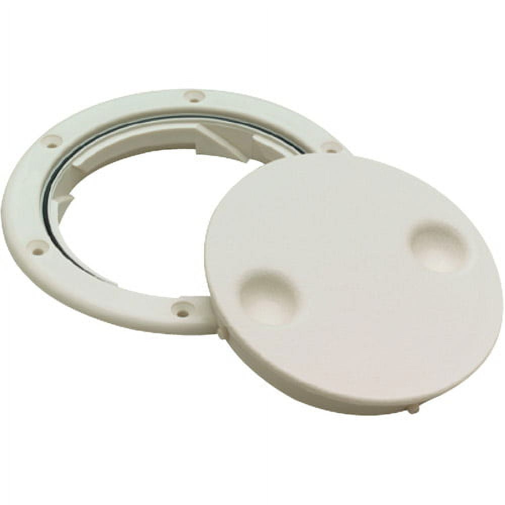 Seachoice 39261 Polypropylene Twist 'N' Lock 4 inch Deck Plate White ...