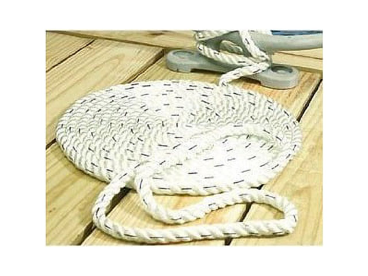 Seachoice 47531 Premium 3-Strand Twisted Nylon Dock Line, White with ...
