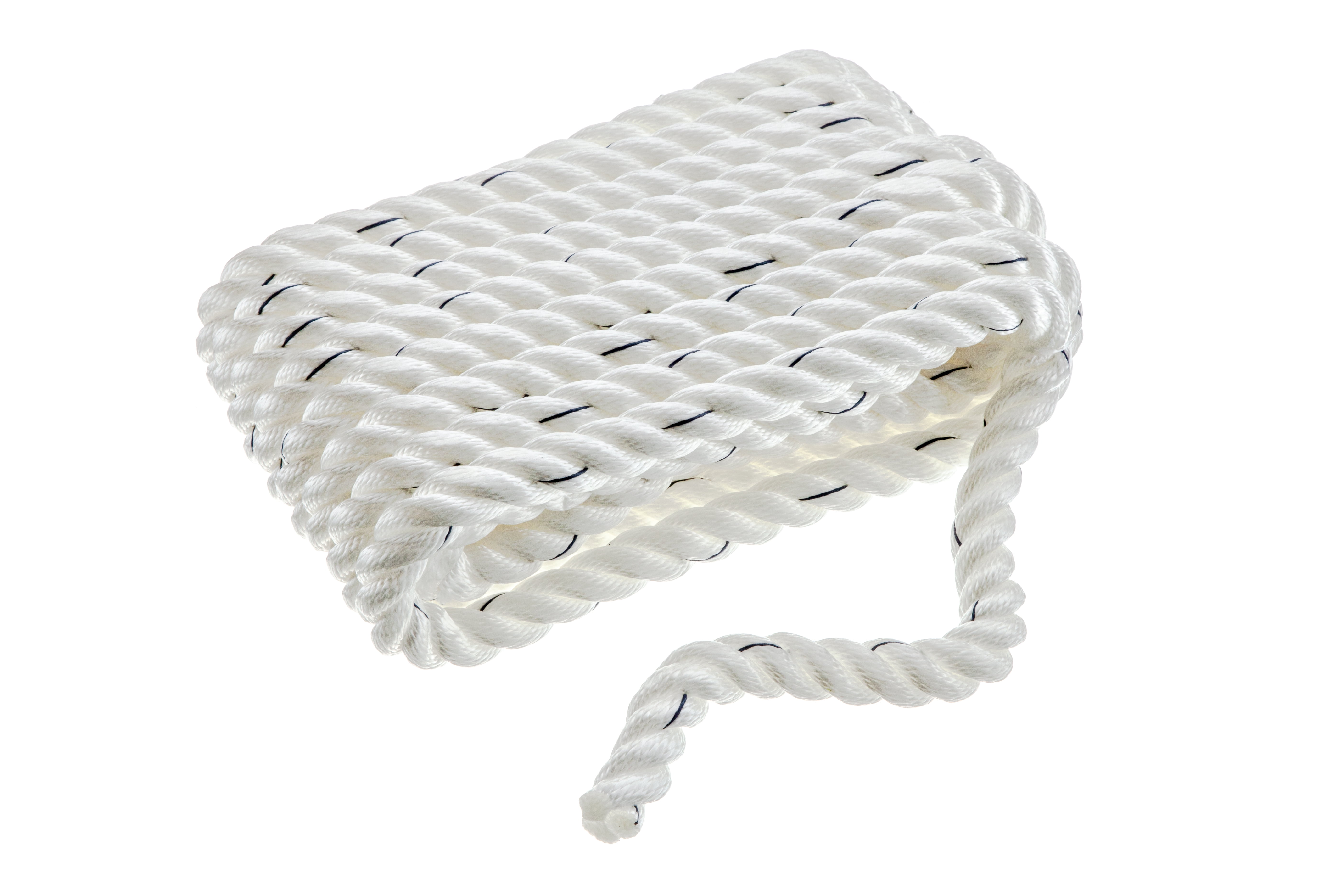 Seachoice 47631 Premium 3-Strand Twisted Nylon Dock Line With Tracer ...