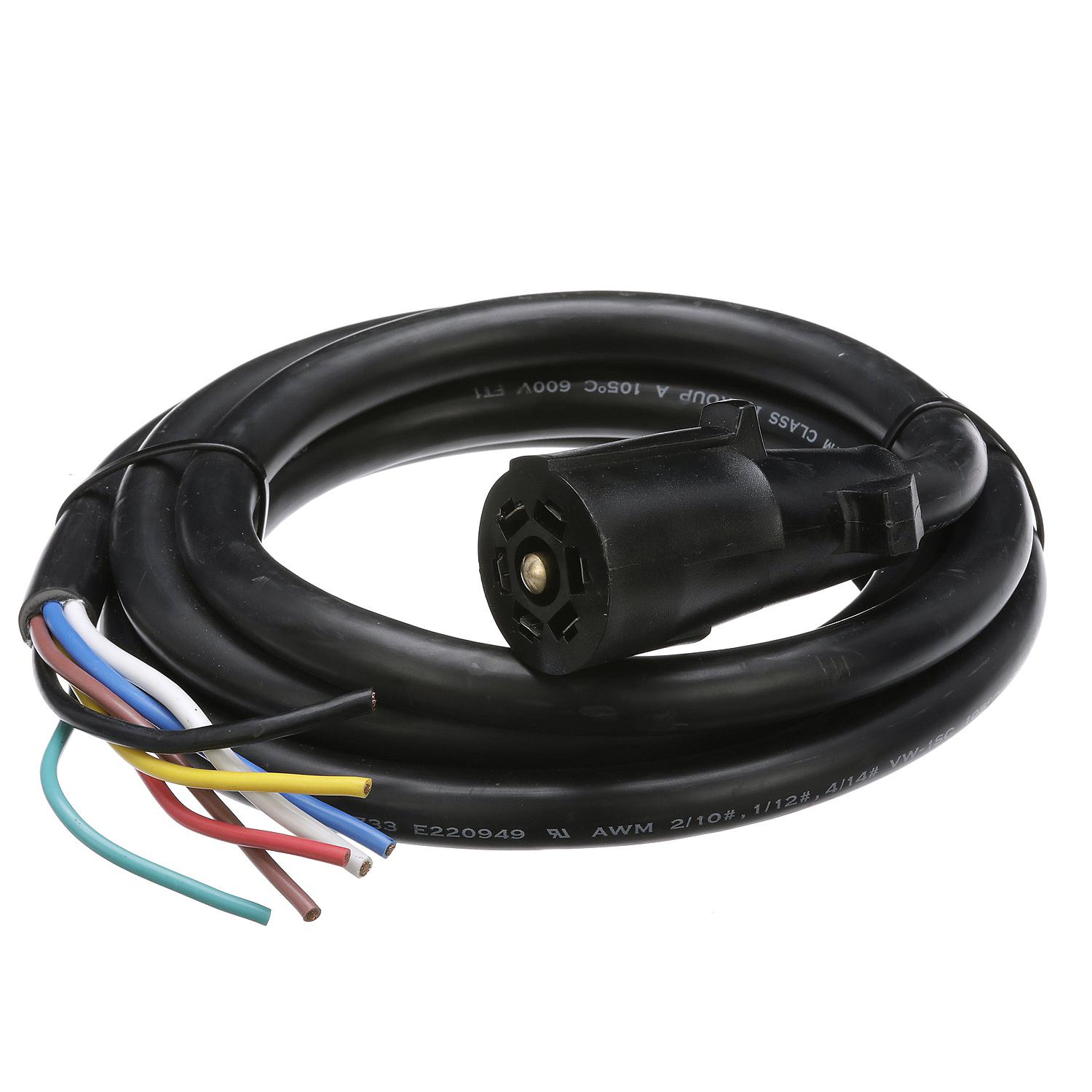 Seachoice 58111 7-Way Trailer Wiring 8\' Cable With 7-Way Molded ...