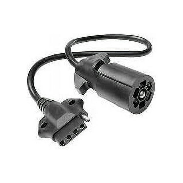 Seachoice 7-Way Round to 5-Way Flat Boat Trailer Adapter Plug, 8 In ...