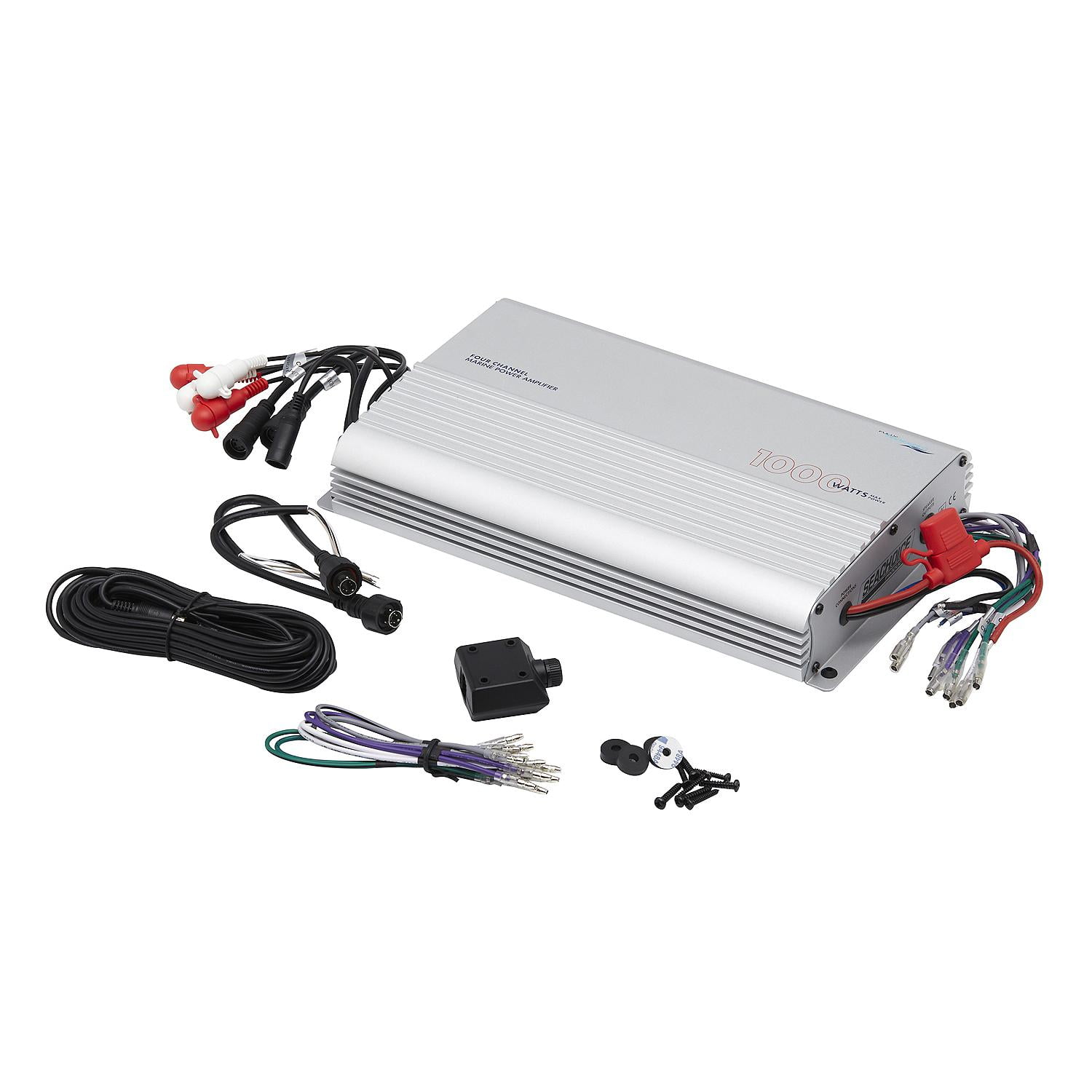Seachoice 72116 1000W 4-Channel Marine Audio Power Amplifier, White ...