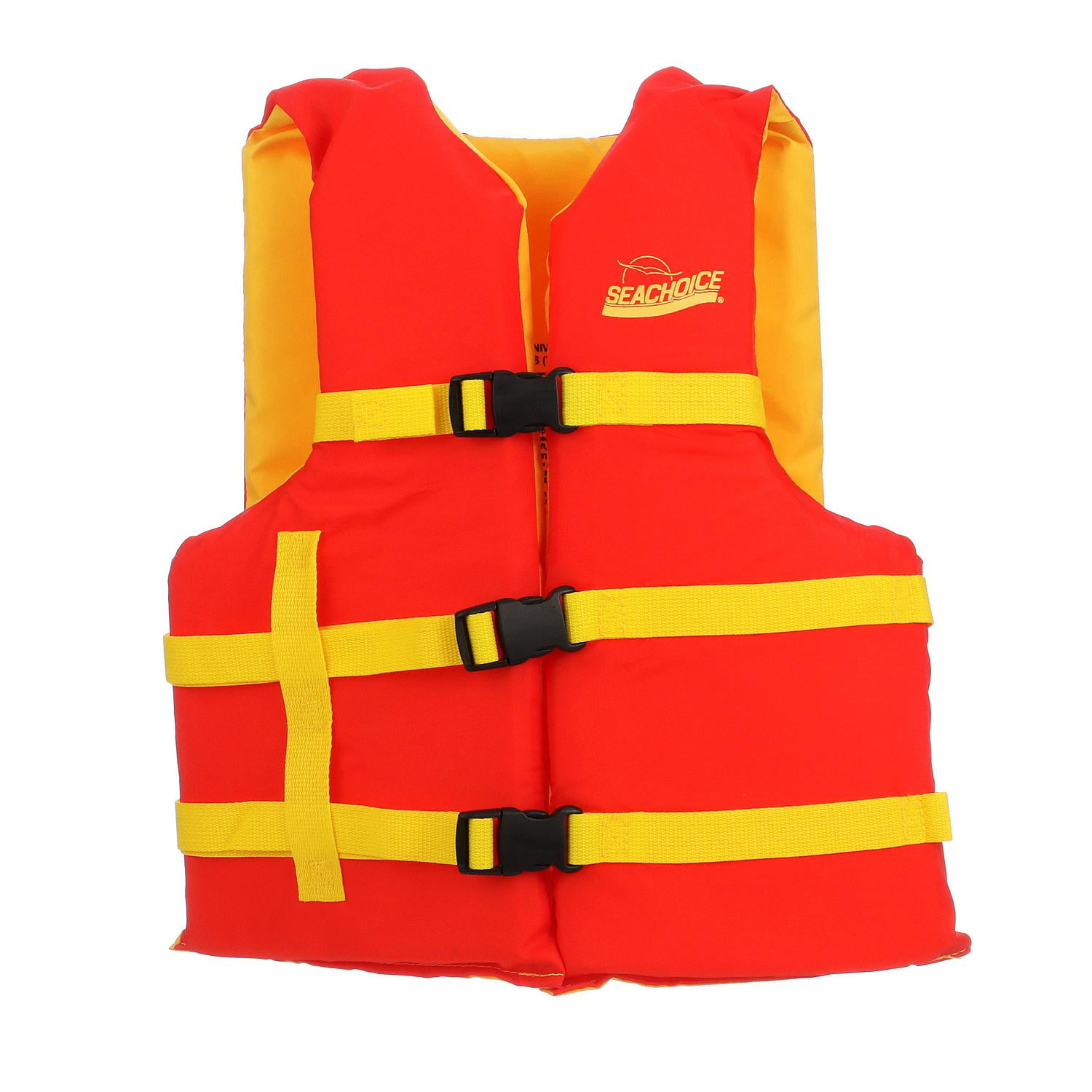 Seachoice 86230 Deluxe General Purpose Life Vest Orange/Yellow, Adult ...