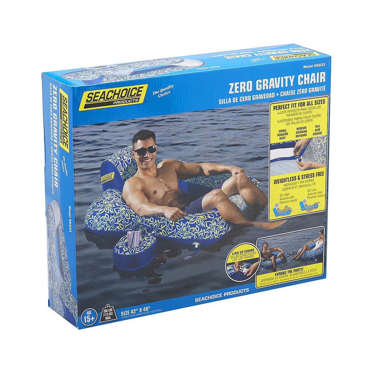 Seachoice 86833 Floating Zero Gravity Chair - Walmart.com