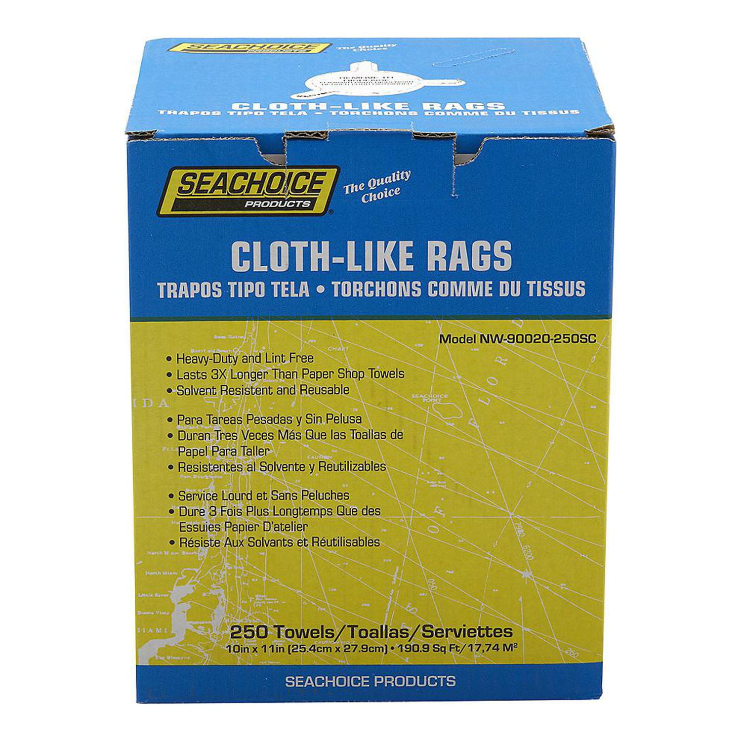 Seachoice 90020 Heavy-duty Cloth-Like Rags - 250-ct. Box - Walmart.com