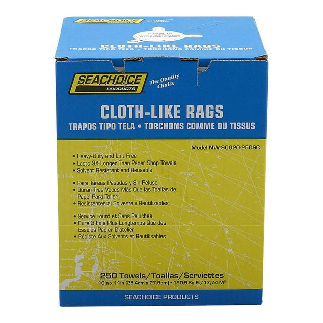 Seachoice 90020 Heavy-duty Cloth-Like Rags - 250-ct. Box - Walmart.com