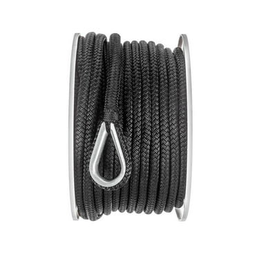 Premium Anchor Rope Double Braided Boat Anchor Line 100 ft White Marine ...