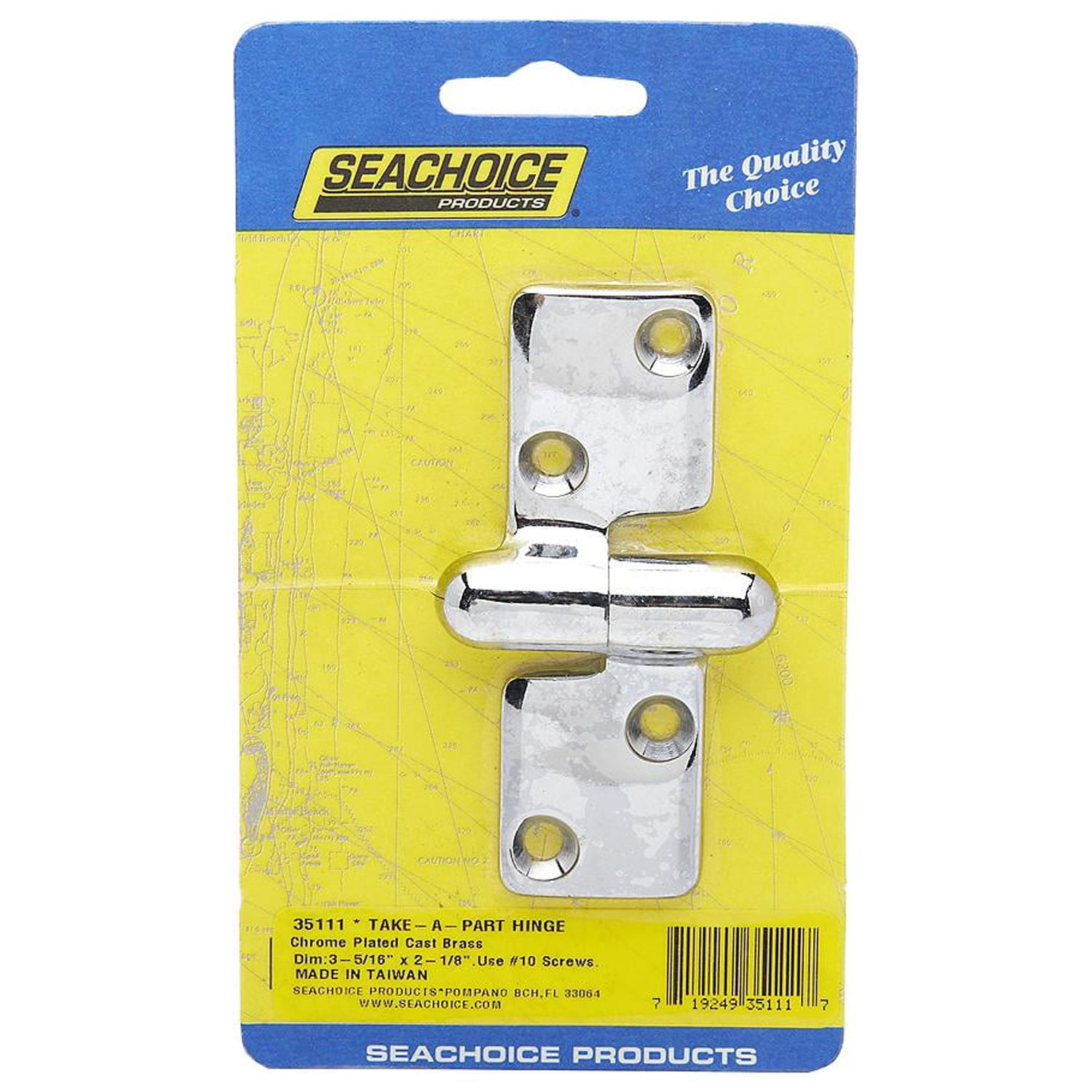 Seachoice Chrome-Plated Cast Brass Take-Apart Motor Box Hinge - Walmart.com