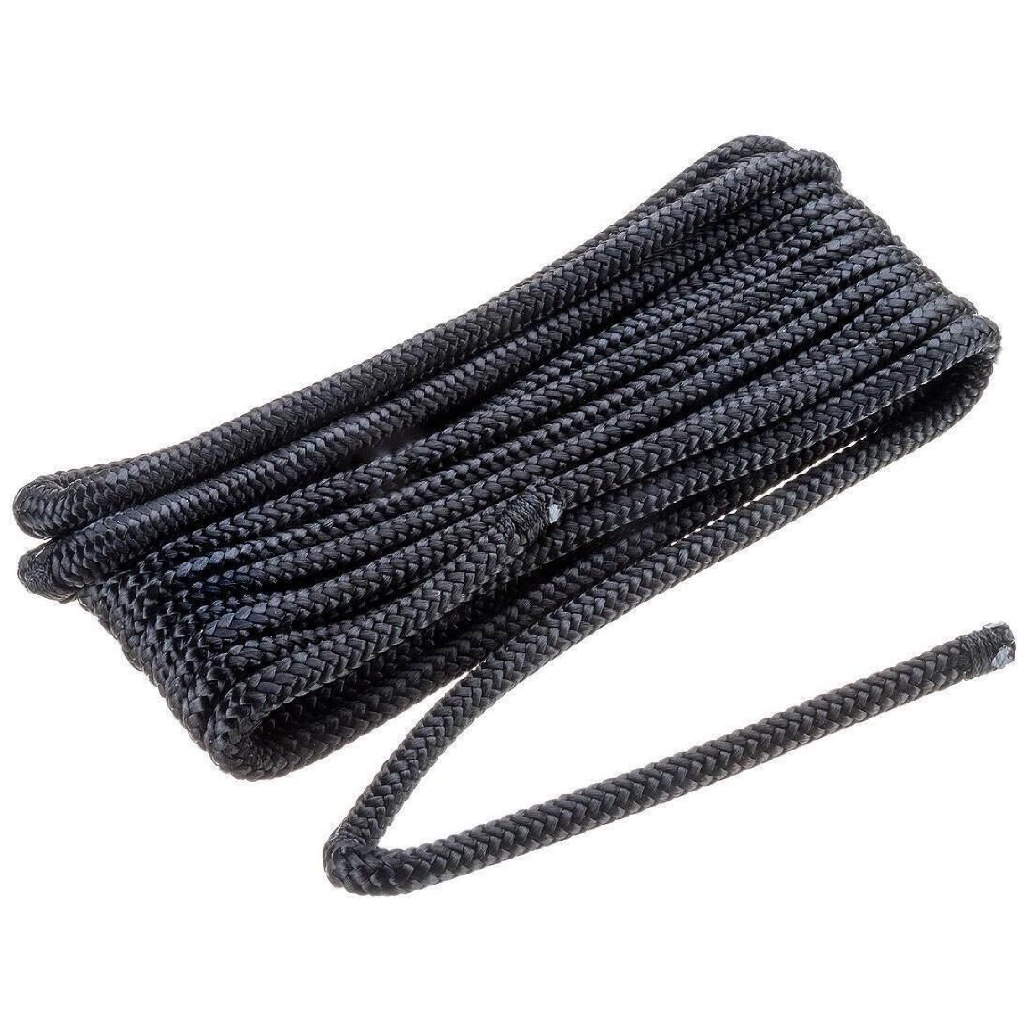 Seachoice Double-Braid Nylon Fender Line, 1/4 In. X 6 Ft., Black ...