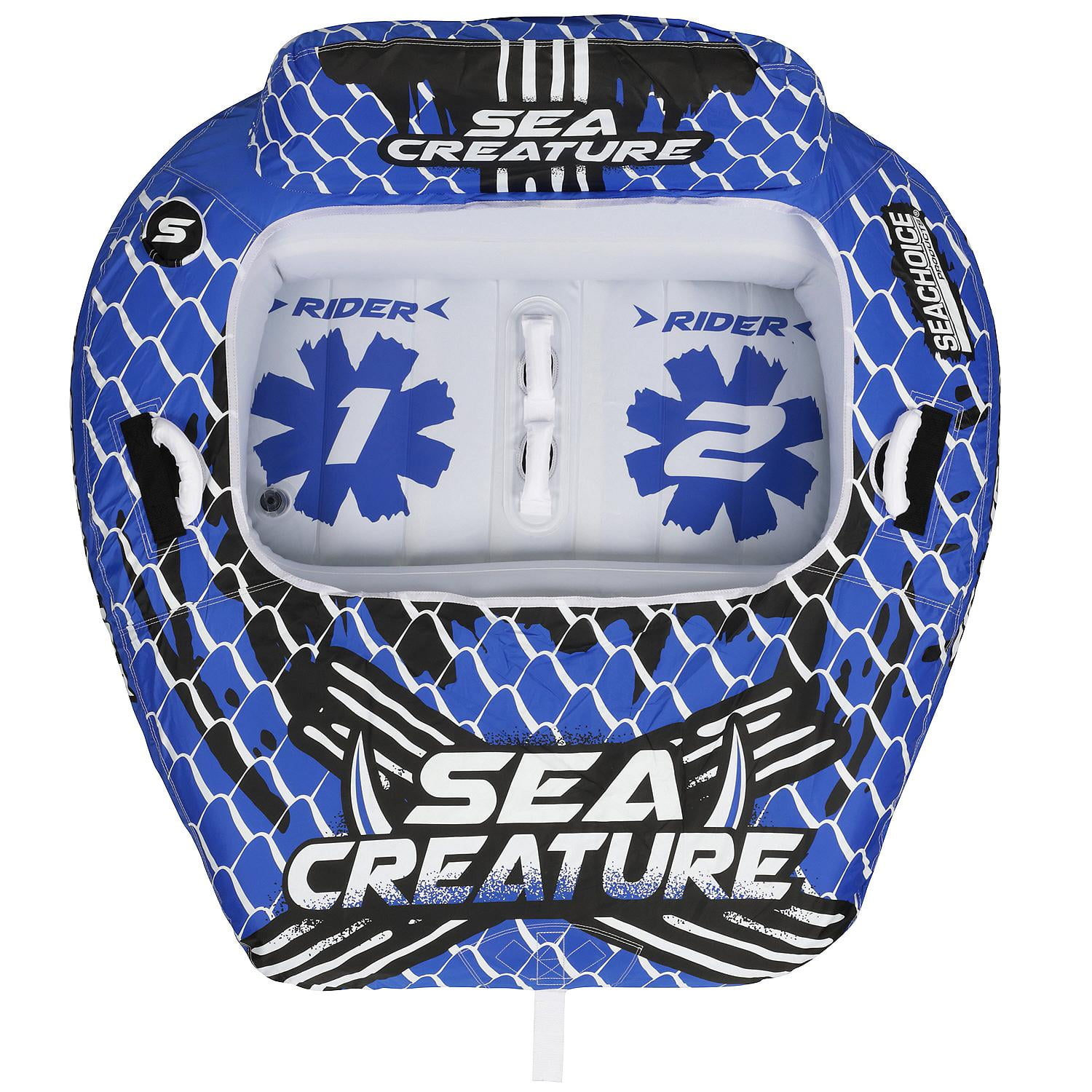 Seachoice Sea-Creature Towable Tube, Open Top Boat Tube w/ Backrests, 2 ...