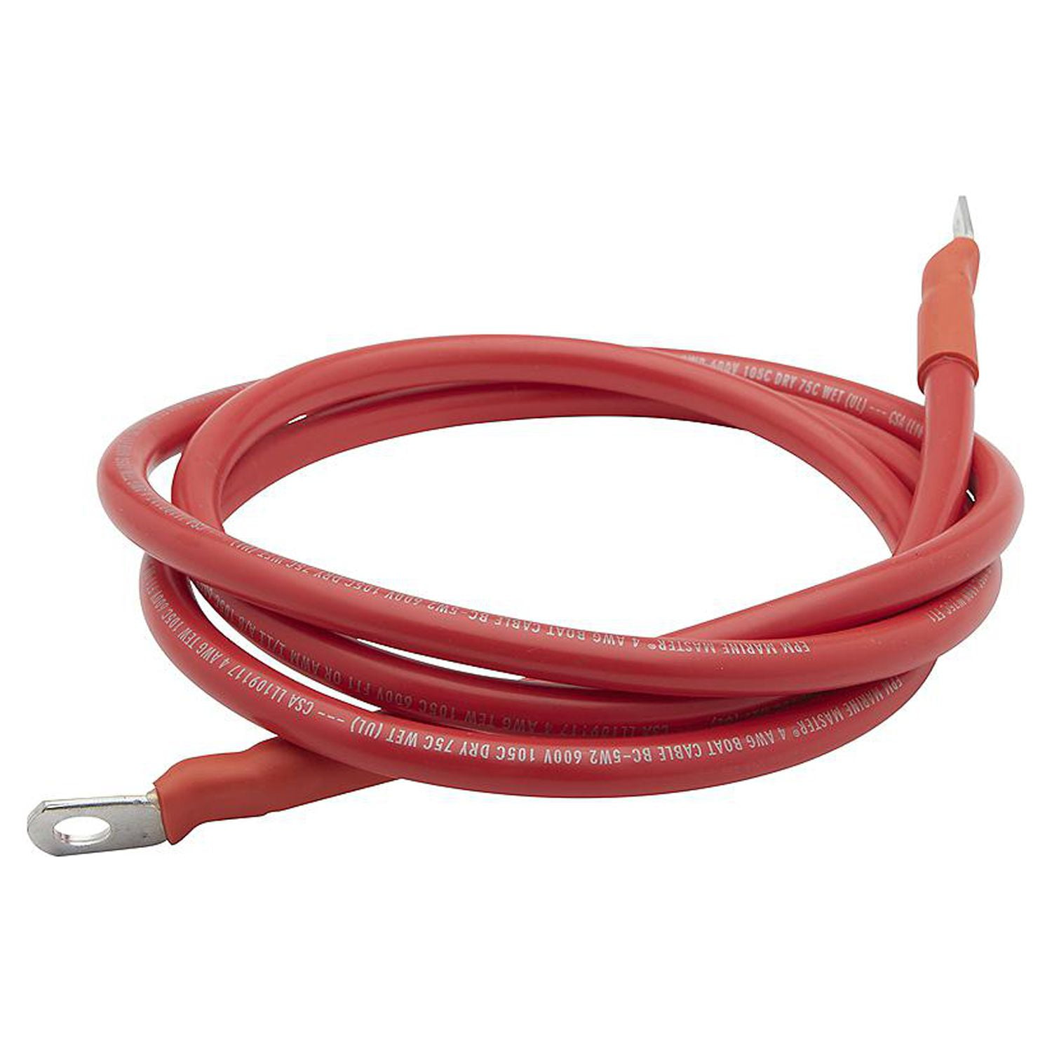 Seachoice Tinned Copper Battery Assembly Electrical Wire, 4 Awg, Red ...