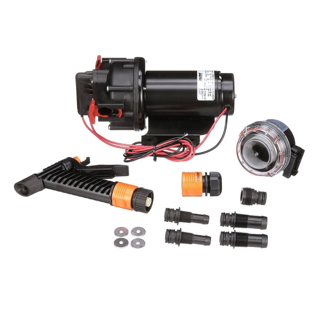 Seachoice Wash Down System Pump, 3.5 GPM Max @ 41 PSI, 12V DC, Includes ...