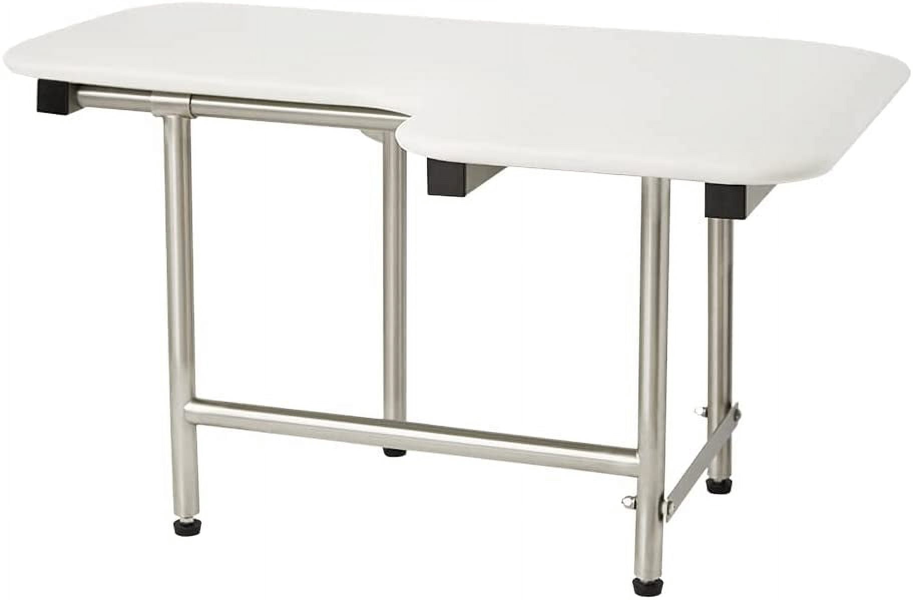 Seachrome 32" x 22.5" White Padded Wall Mount Folding Left-Handed ...