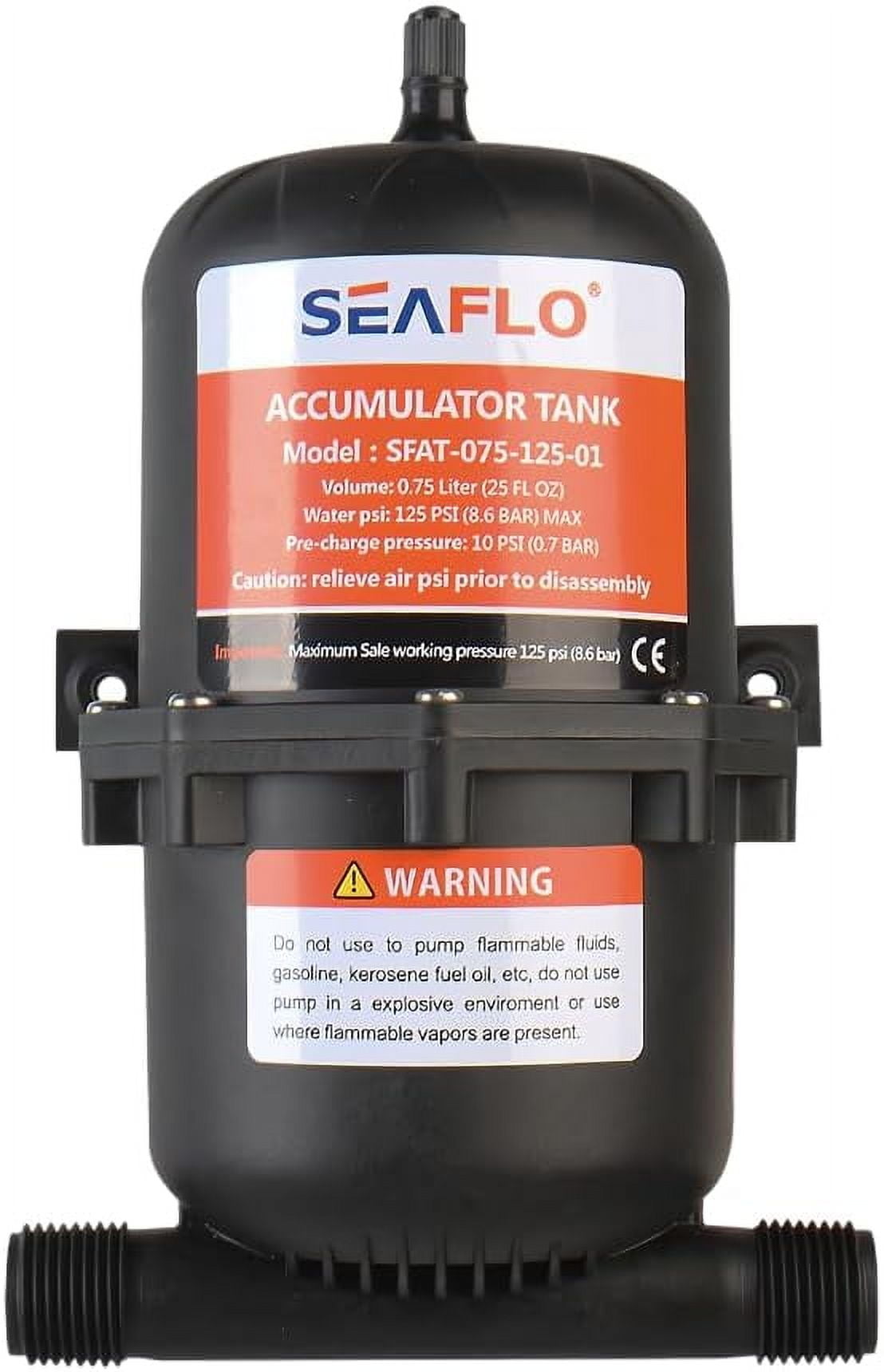 Seaflo Accumulator Tank Water Pump Flow Control Internal Bladder 125 ...