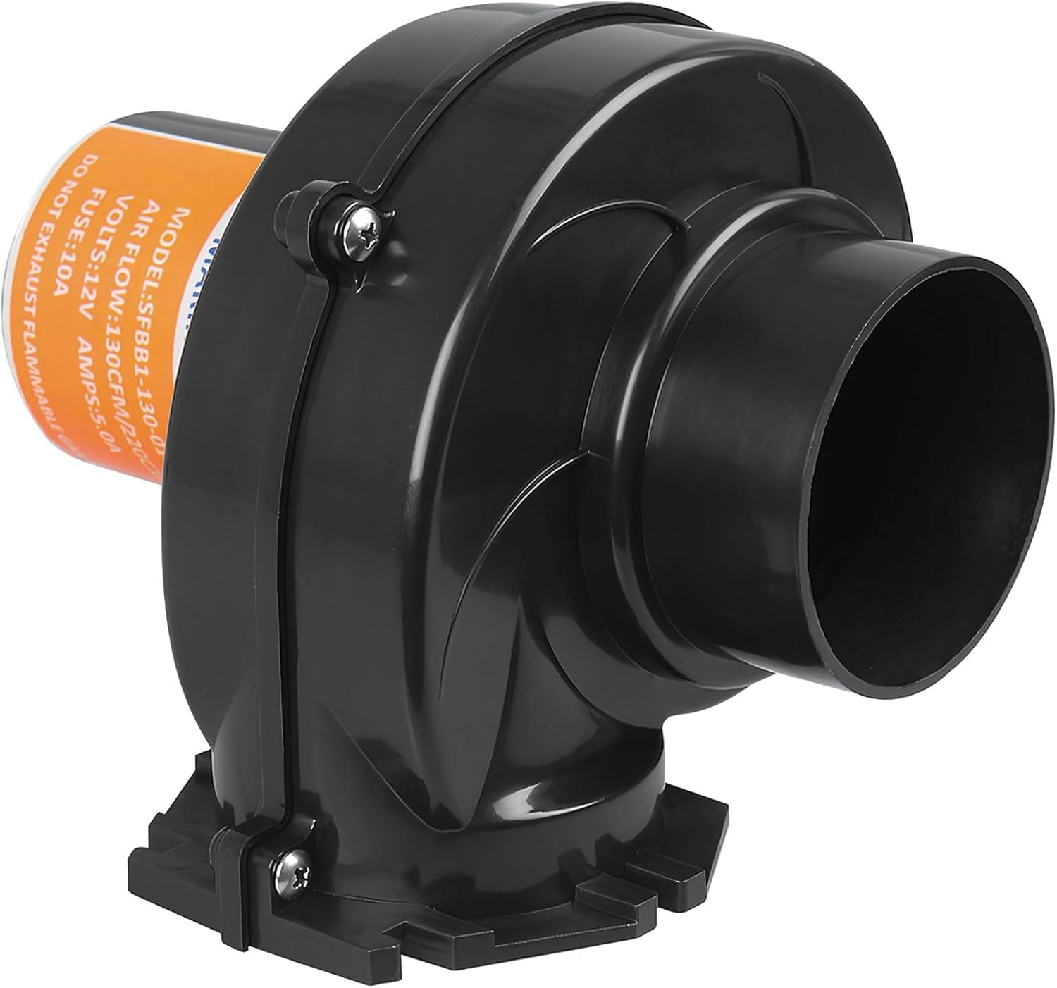 Seaflo In Line Bilge Air Blower 130CFM Boat Black Ventilation Marine ...