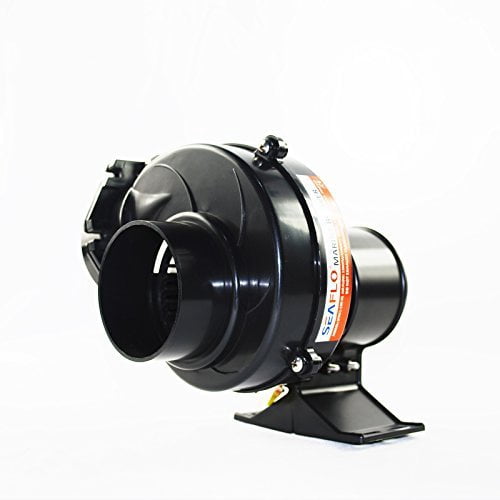 Seaflo In Line Bilge Air Blower 130CFM Boat Black Ventilation Marine ...