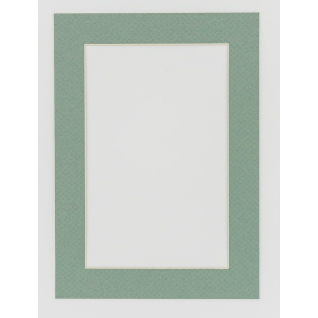 Seafoam Acid Free 5x7 Picture Frame Mats with White Core Bevel Cut for ...
