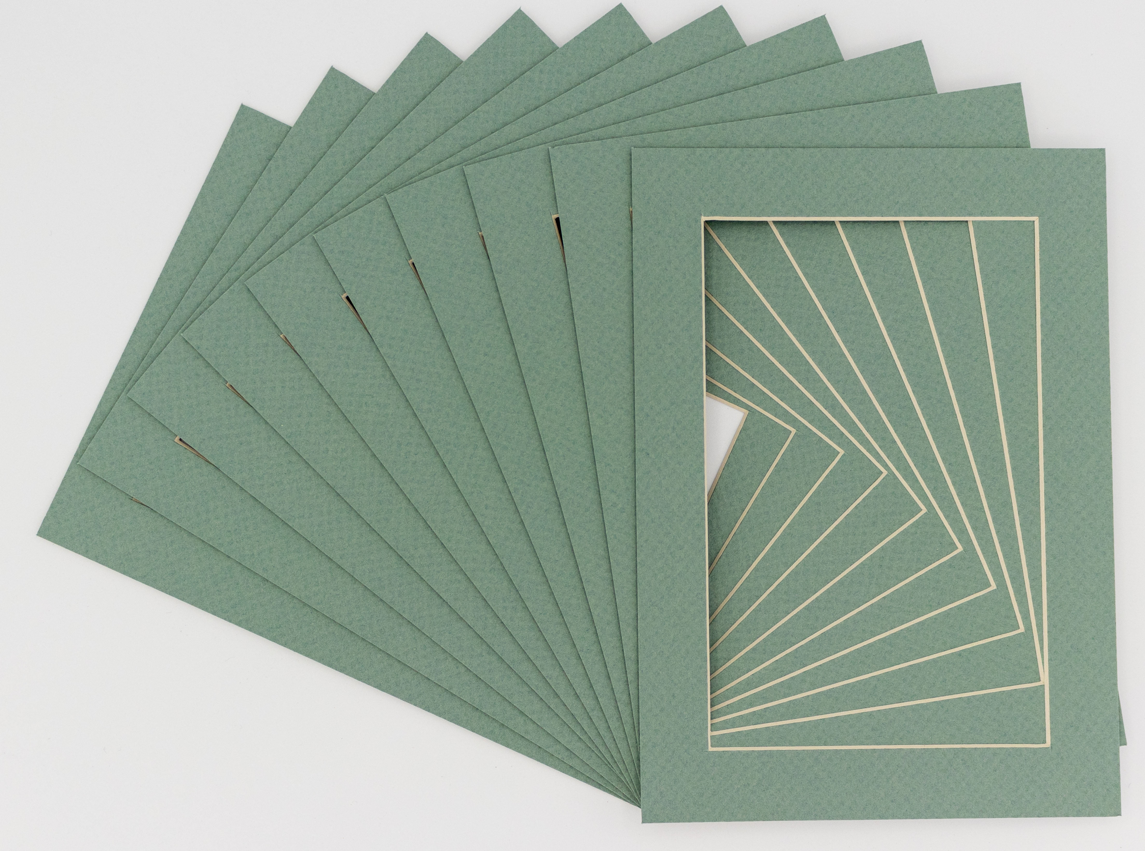 Seafoam Acid Free 5x7 Picture Frame Mats with White Core Bevel Cut for ...