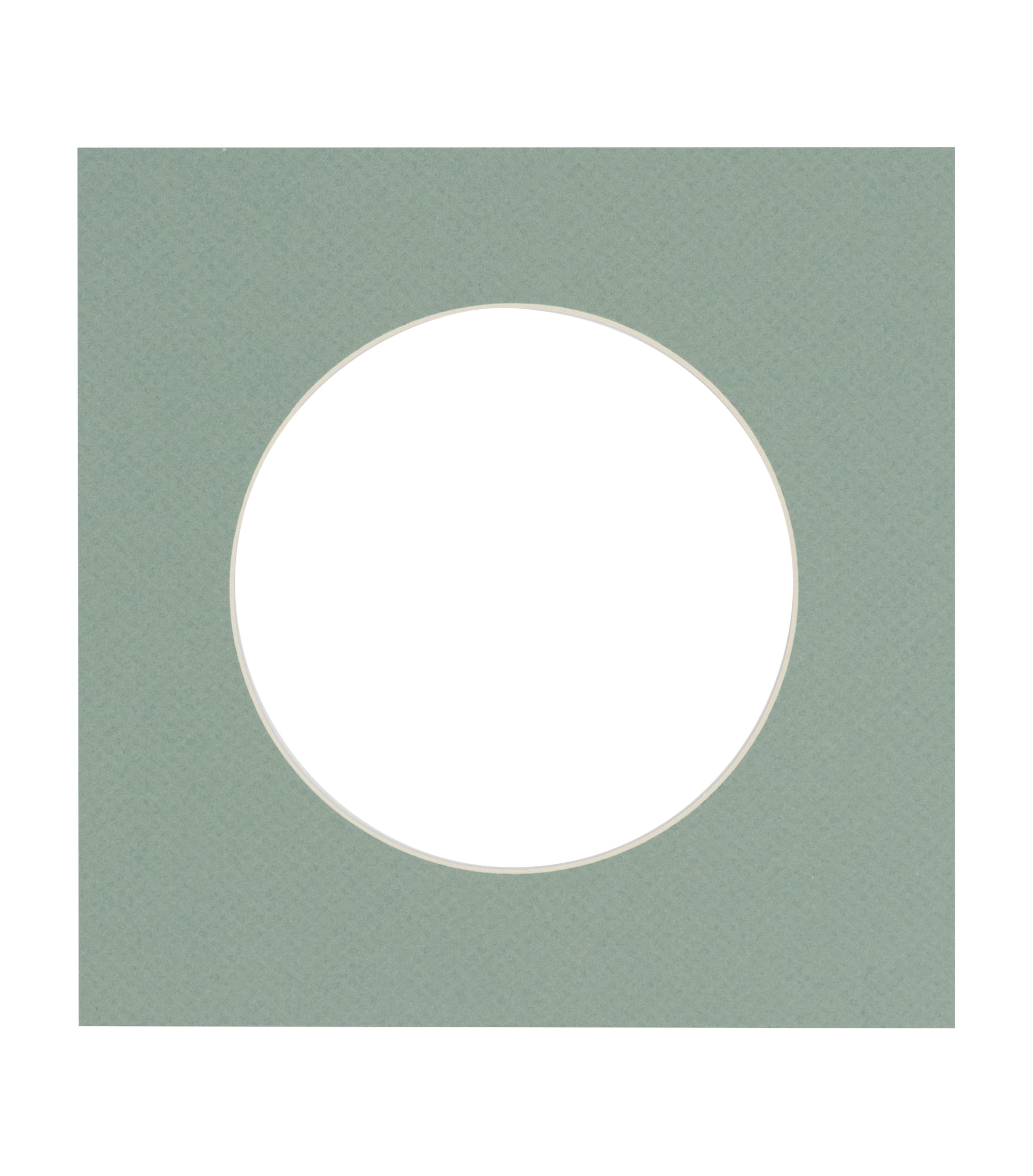 Seafoam Acid Free 7x7 Cirlce Picture Frame Mat with White Core Bevel ...