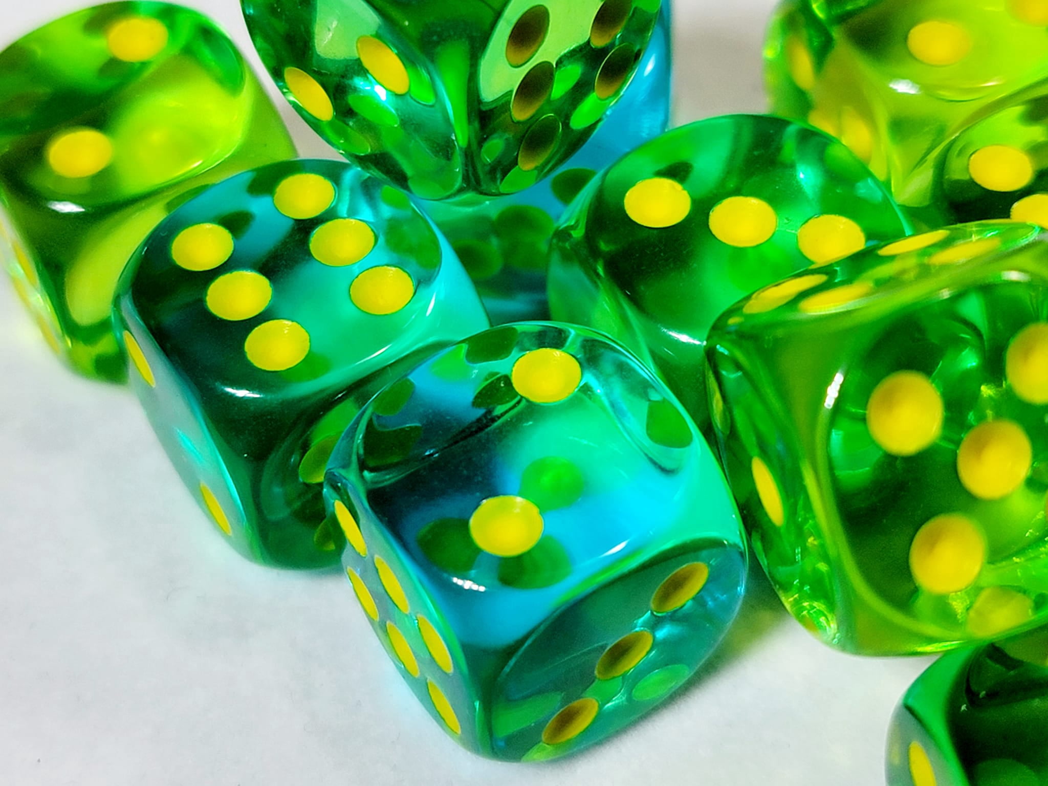Seafoam Green 12d6 DnD Dice Set | Dungeons & Dragons | 12 Six-Sided RPG ...