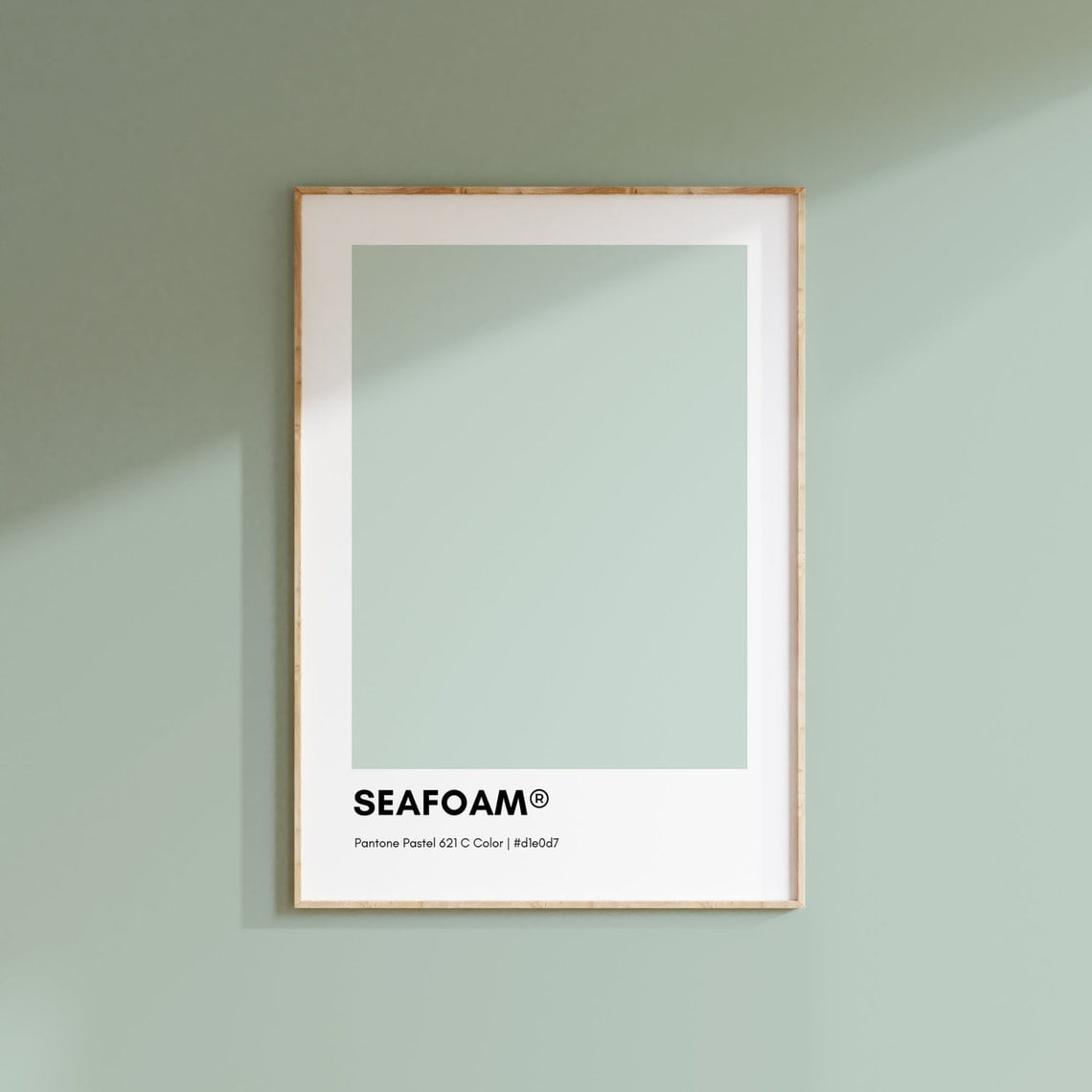 Seafoam Green Pantone, Green Pantone Print Poster, Green Pantone Wall ...