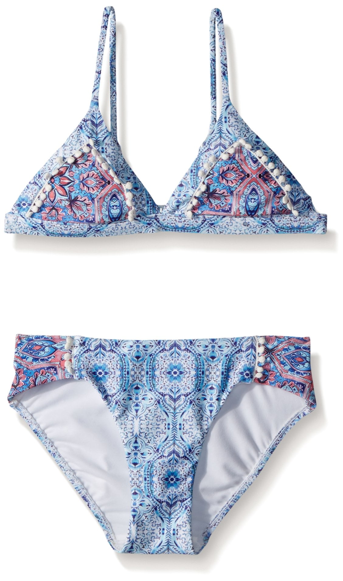 Seafolly Girls' Tri Kini Swimsuit, Rose Tile, 10 - Walmart.com