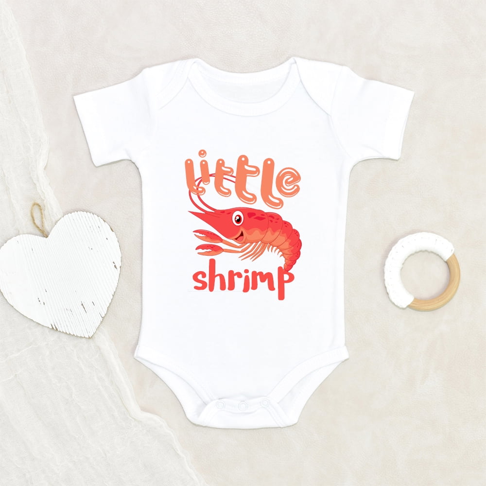 Seafood Baby Clothes - Little Shrimp Baby Clothes - Cute Little Shrimp ...