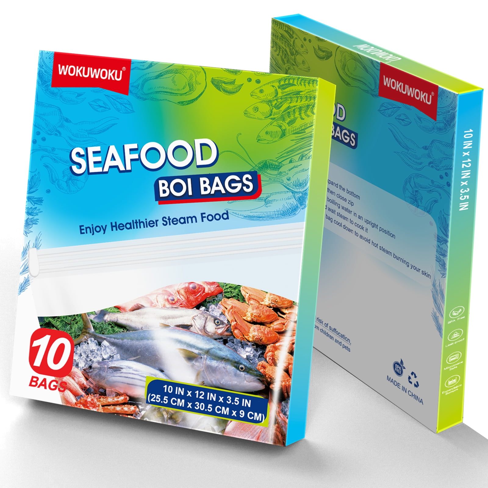 Seafood Boil Bags Large Size Boil Bag for Fish, Crab, Shrimp, and ...