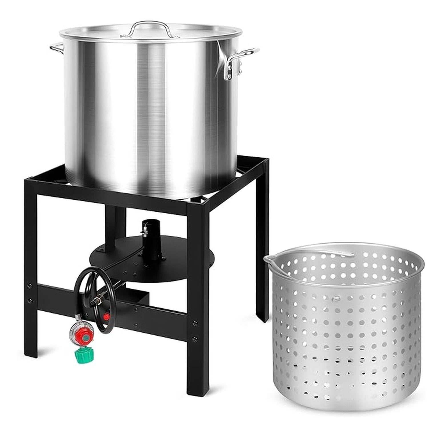 Seafood Boil Kit - 60QT Propane Burner Set with Regulator & Basket ...