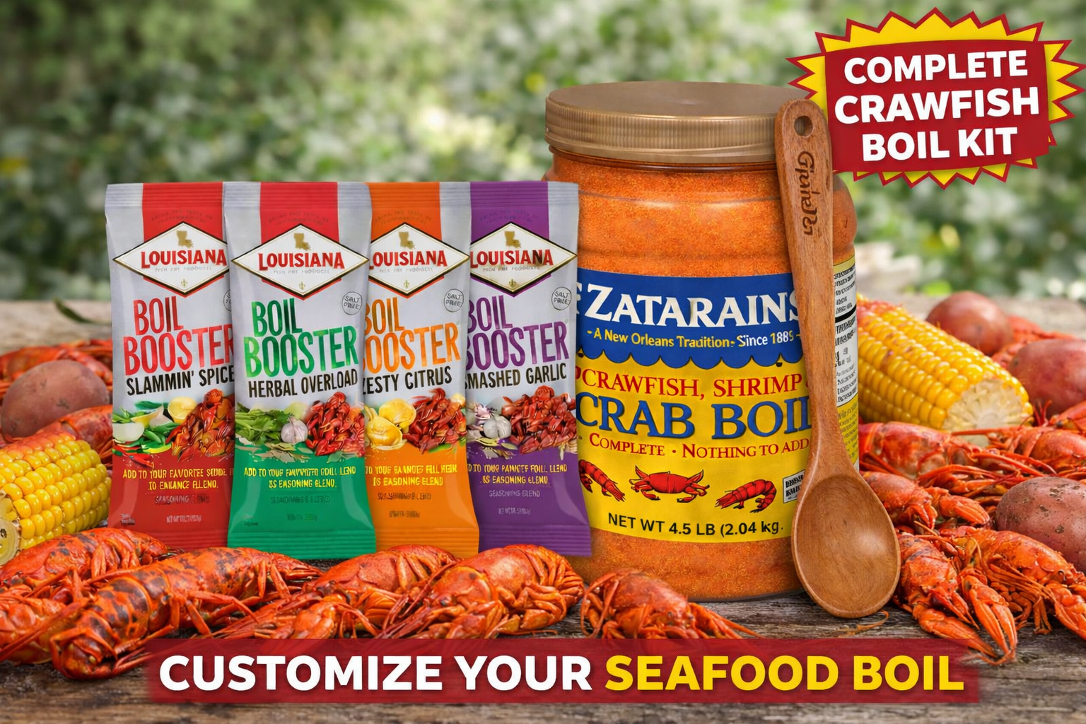 Seafood Boil Seasoning Bundle Kit – 4.5 lb Crawfish Shrimp & Crab Boil ...