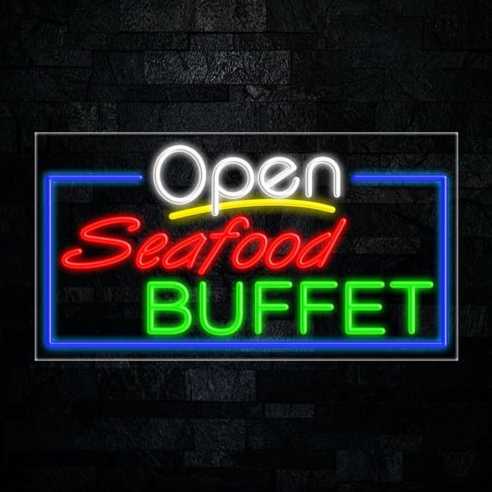 Seafood Buffet LED Neon Sign 33"L x 18"H #35851 - Walmart.com