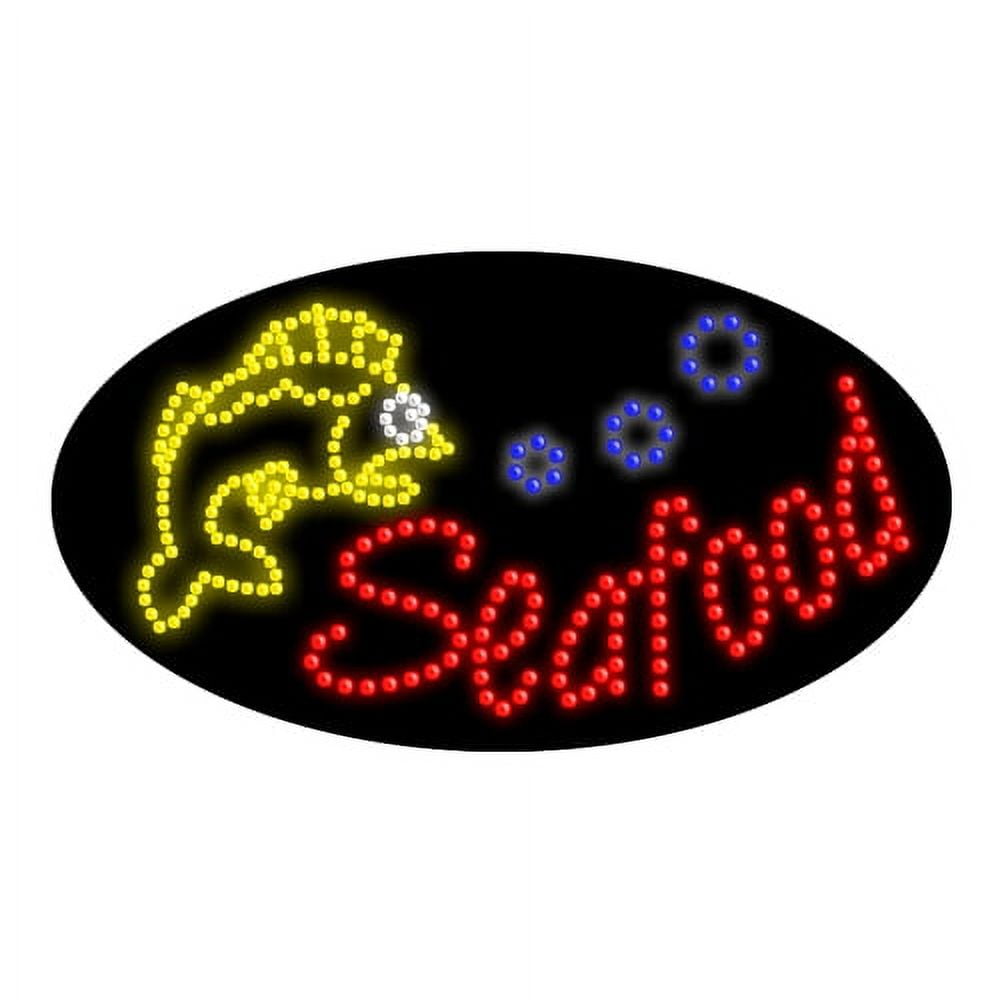 Seafood-LED Dots Sign Made in USA - Walmart.com