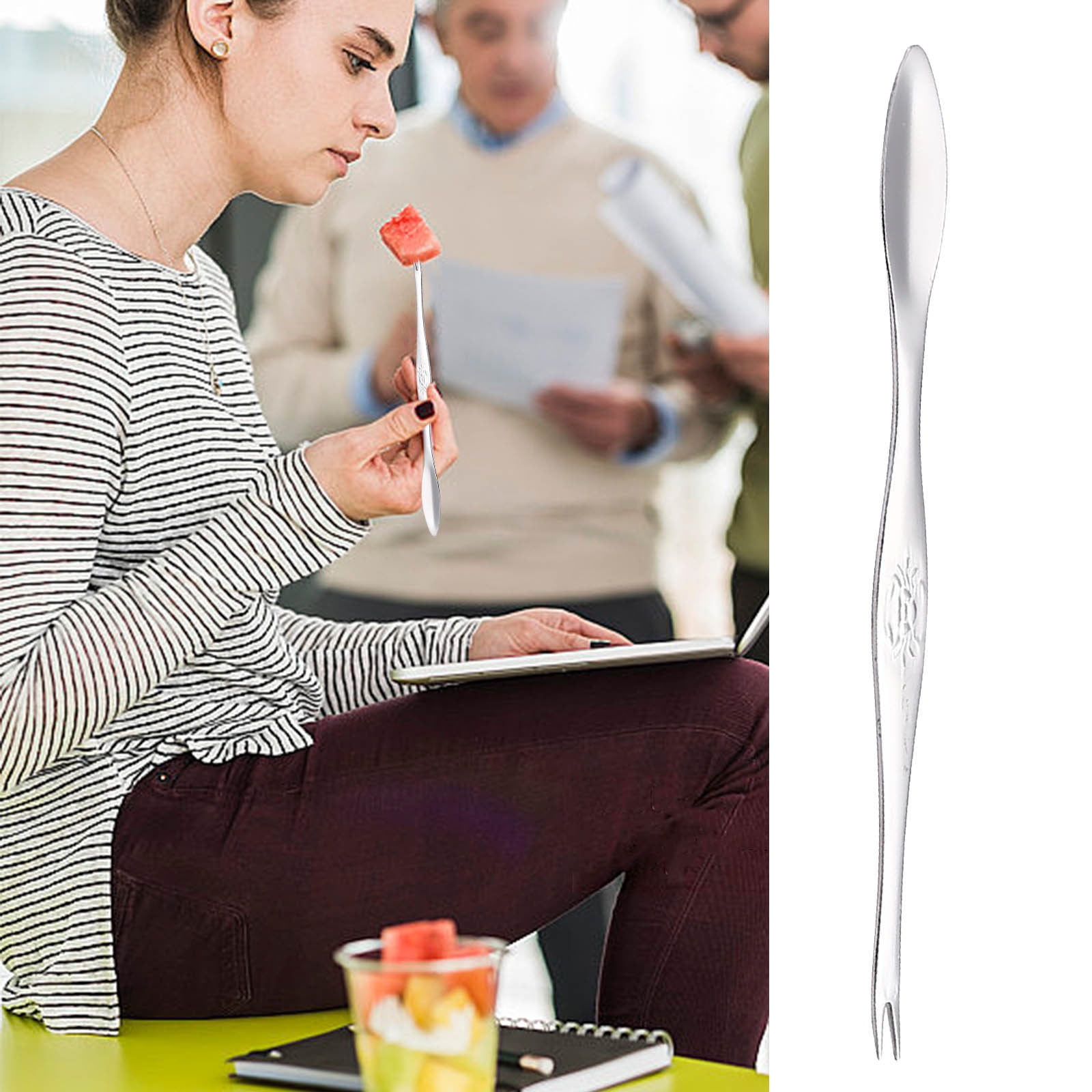 Seafood Tools,Double Headed Stainless Steel Fork and Spoon Stainless ...