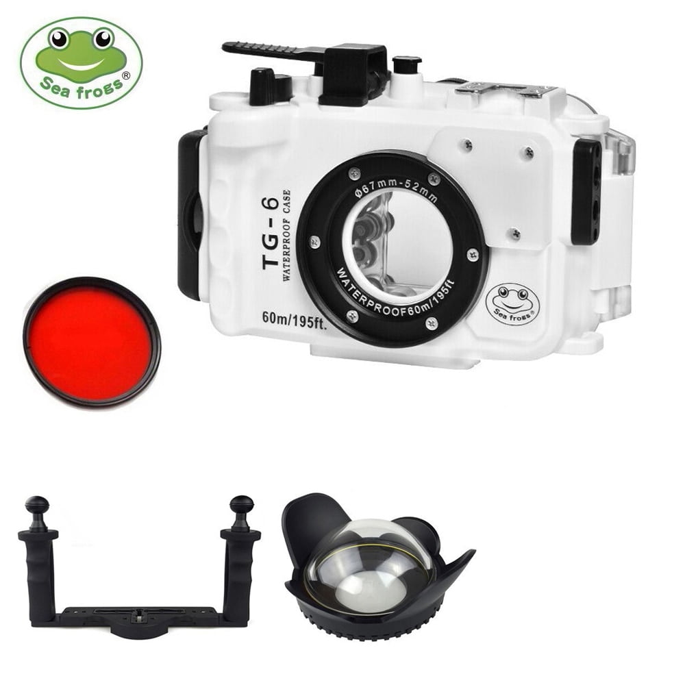 Seafrogs 60M/195FT Underwater Camera Housing Kit for Olympus TG-6 TG6 ...
