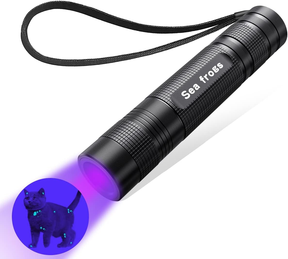 Seafrogs UV Black Flashlight, 25W High Power Professional Rechargeable ...