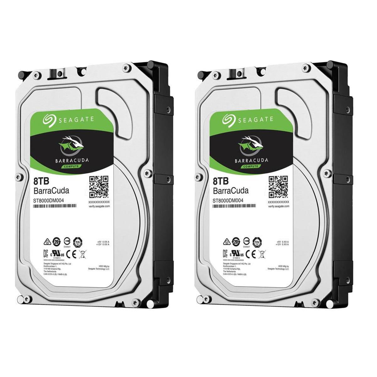 Seagate 2 PACK BarraCuda 8TB SATA III 6 Gb/s 3.5" Internal Hard Drive ...