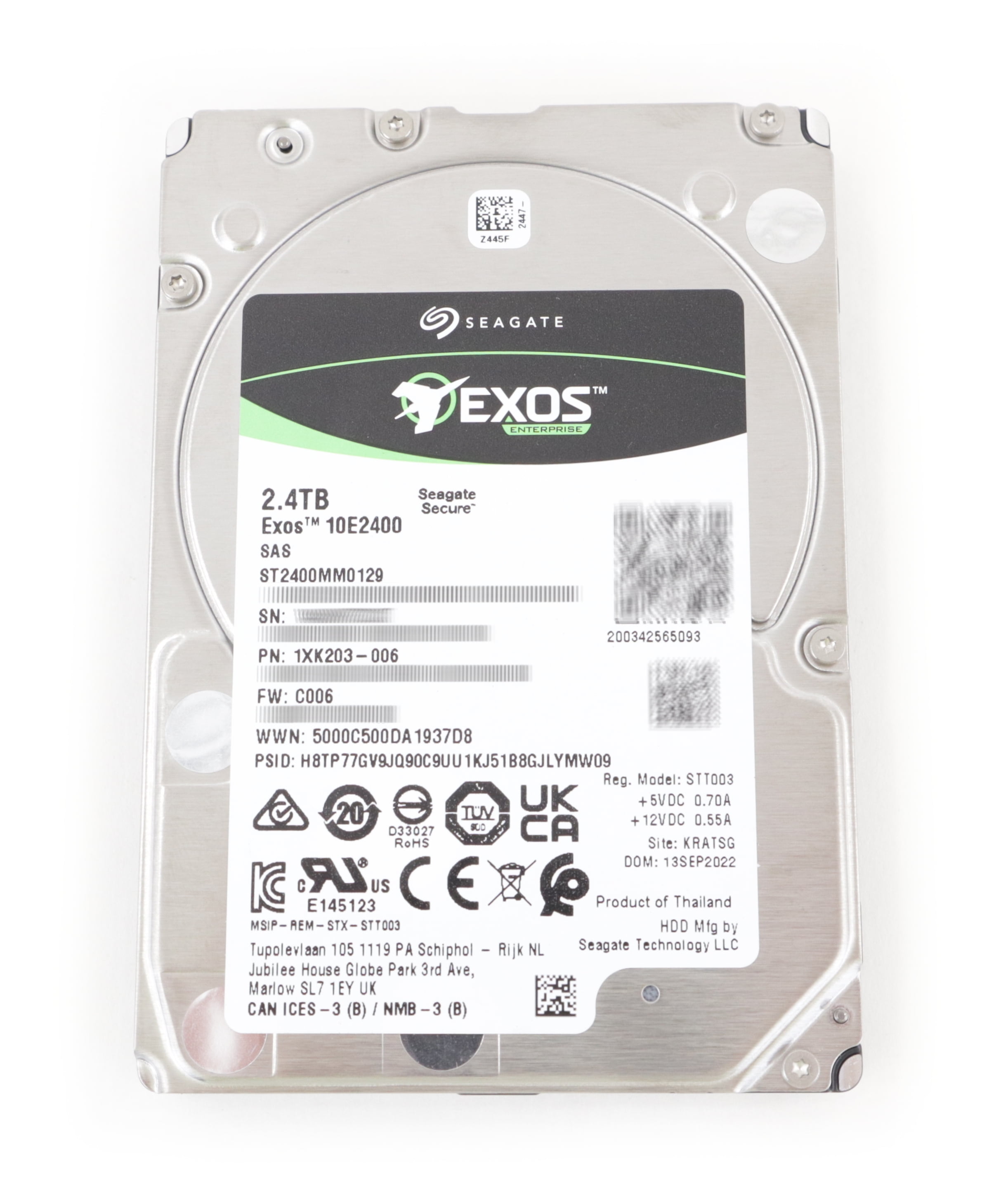 Seagate Exos 10E2400 2.4TB ST2400MM0129 SAS 12Gb/s 10K RPM 2.5" SFF ...