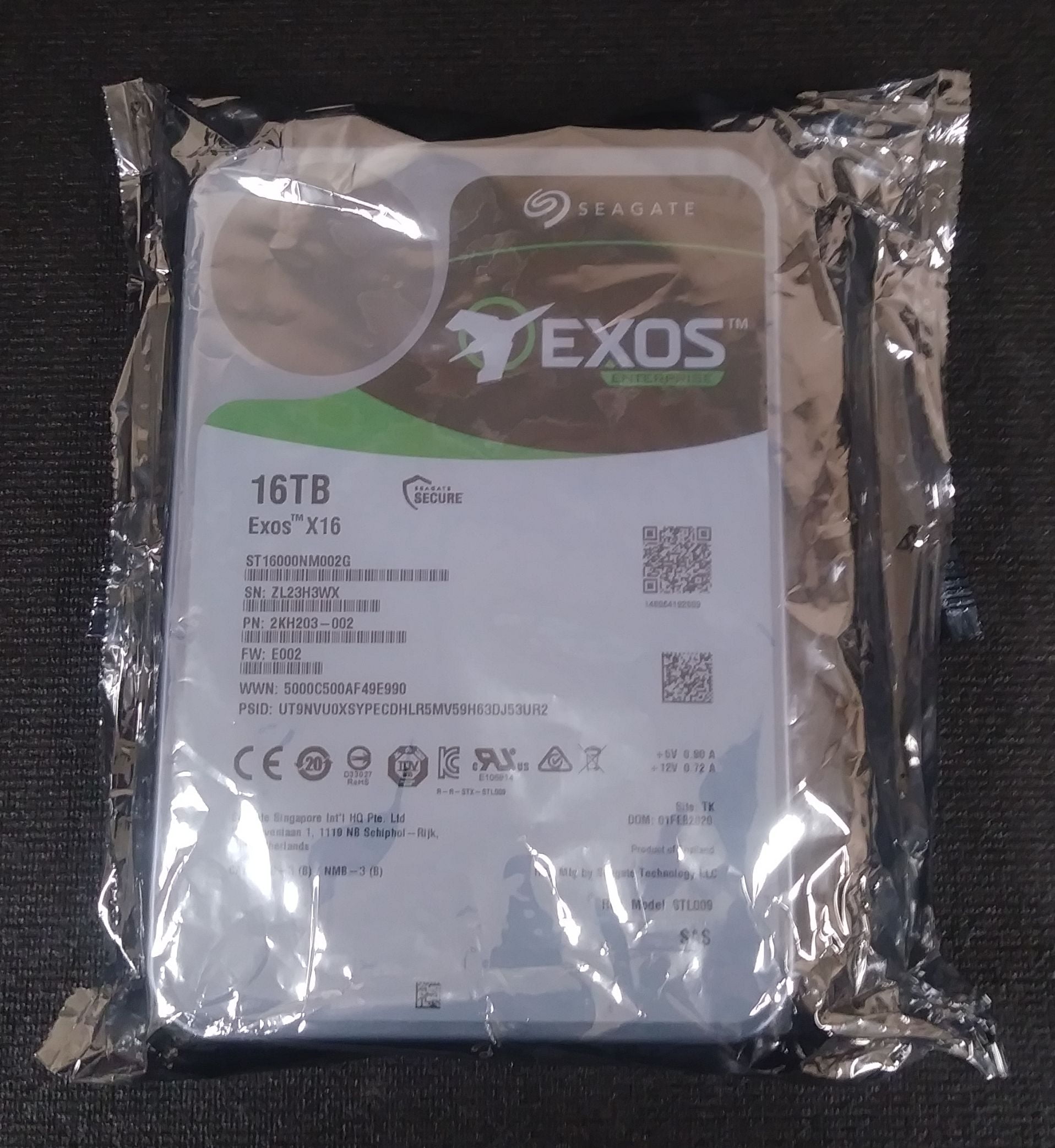 Seagate Exos X16 16TB 3.5" 7.2K 6Gb/s SATA 256MB CACHE HDD ...