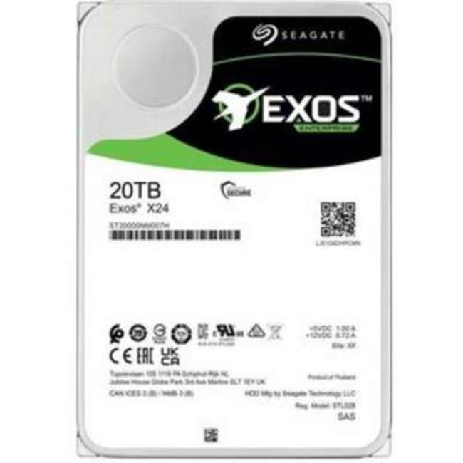 Seagate Technology ST20000NM007H 3.5 in. 20TB Exos X24 SAS 12Gbs ...